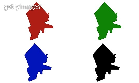 silhouette map of the city of Standerton in South Africa (1316966769 ...