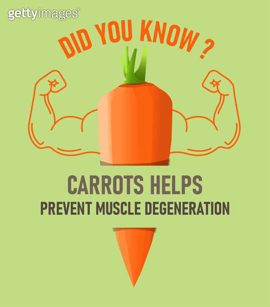 Did you know Carrots helps Prevent muscle degeneration. Carrot facts ...
