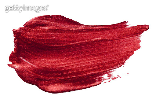 Vector red metallic paint texture isolated on white - acrylic brush ...