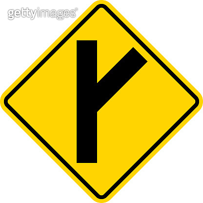 Diagonal side road intersection sign. (1359476808) 일러스트, 무료 일러스트 - 게티이미지뱅크