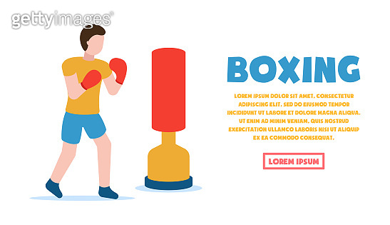 Boxing vector concept. Healthy lifestyle. Professional sports. A man in ...