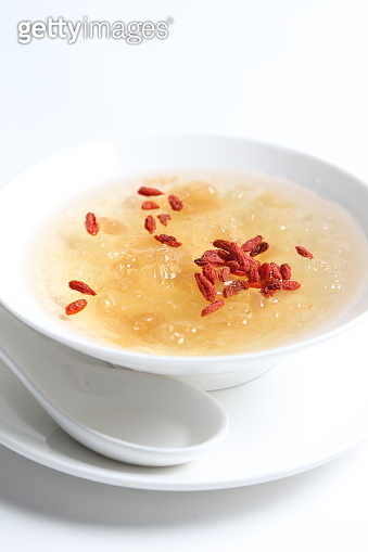 chilled double boiled fresh bird nest with hashima and wolf berries ...