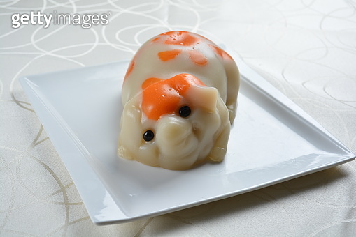 chinese sticky sweet brown sugar glutinous rice Nian gao in traditional ...