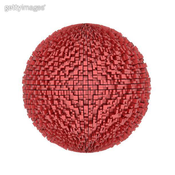 Abstract Sphere With Cubes, geometric shape 이미지 (1294299731) - 게티이미지뱅크