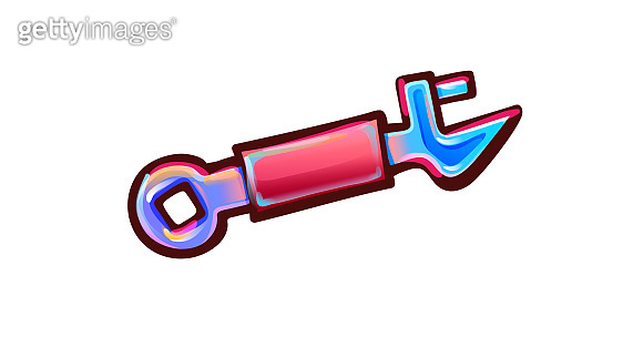 Spanner icon in cartoon style. Colorful vector (1307697779) - 게티이미지뱅크