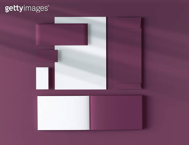 Template for branding identity. Blank objects with soft shadows 이미지 ...