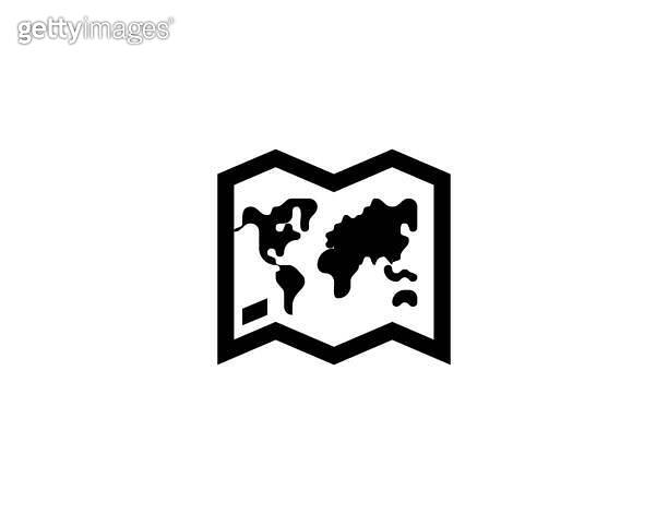 World map vector icon. Isolated Earth map flat symbol - Vector 이미지 ...