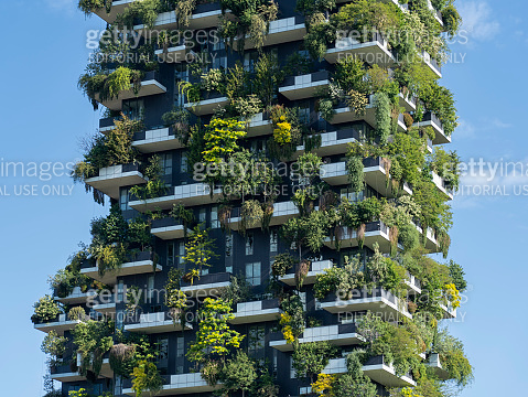 Milano, Italy. Bosco Verticale, view at the modern and ecological ...