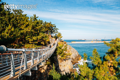 Panorama view of Chuam beach and rocks in Donghae, Korea (1307183956 ...