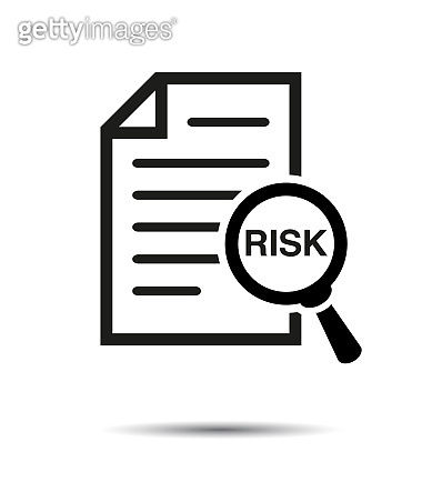 Risk word magnifying glass Icon. (1312785561) 일러스트, 무료 일러스트, 아이콘, 무료 ...