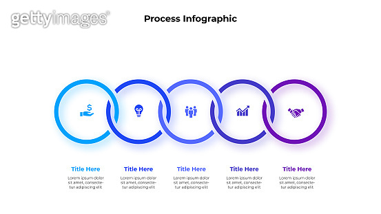 Five rings infographic. Business data visualization. Template for ...