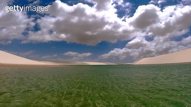 Lencois Maranhenses National Park, Maranhao, Brazil. Sand dunes and ...
