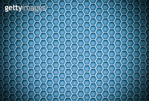 abstract cyan honeycomb sharp background with vignette 이미지 (1304862831 ...