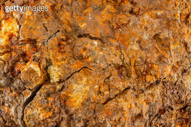 ferrous iron stone ore metallurgical macro texture and background ...