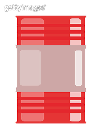 Red steel barrel isolated on white background 이미지 (1331795662) - 게티이미지뱅크