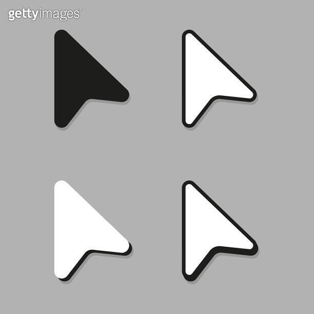 Computer arrow icon. Vector in flat design (1298400910) 일러스트, 무료 일러스트 ...