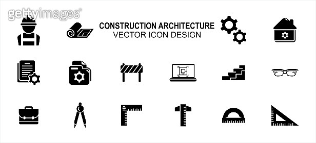 Construction architecture related vector icon user interface graphic ...