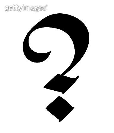 Question mark in the gothic style. Vector. Alphabet. Punctuation mark ...