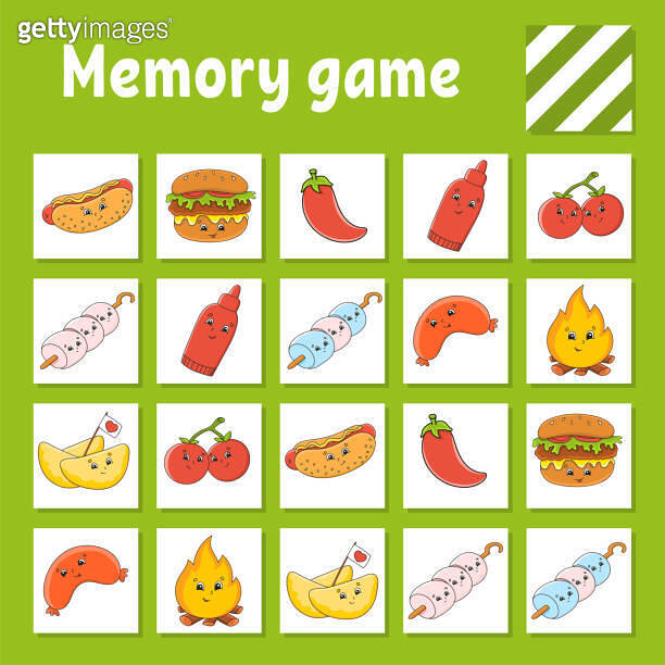 Memory game for kids. Education developing worksheet. Activity page ...