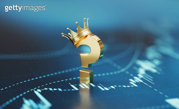 Finance And Stock Market Concept - Question Mark Wearing Gold Crown ...