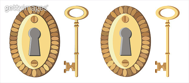 Keyhole and keys 이미지 (1300824201) - 게티이미지뱅크