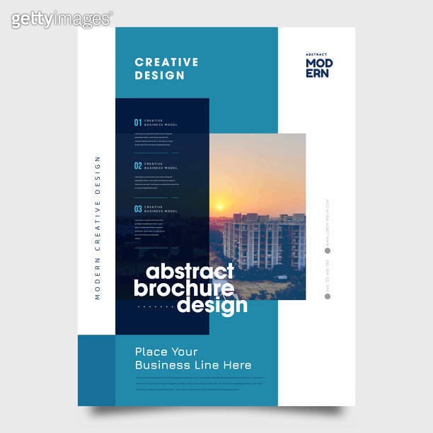 Clean corporate business bifold brochure magazine print-ready design ...