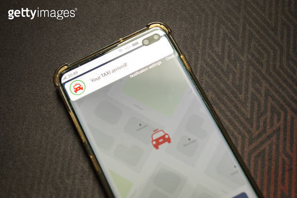 Your taxi dispatched notification smartphone screen app (1314982860 ...