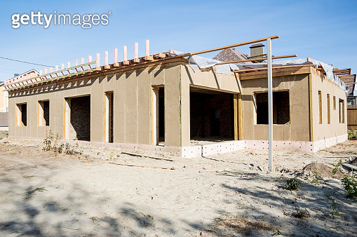 Construction of a house from an environmentally friendly material of ...