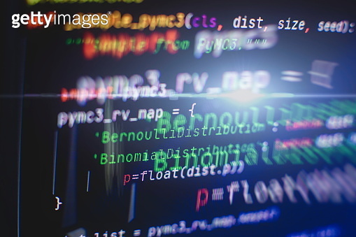 Programming code screen of software developer. Software Programming ...