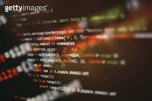 Programming code screen of software developer. Software Programming ...