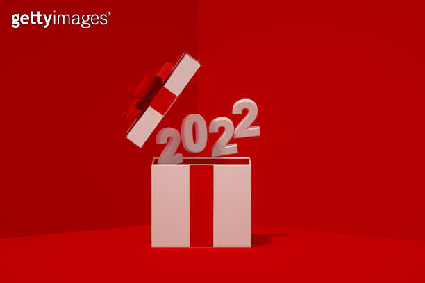 Open Gift Box with 2022 New Year 이미지 (1327819117) - 게티이미지뱅크