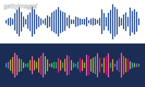 Abstract audio signal graph. Logo or icon template. 이미지 (1317300668 ...