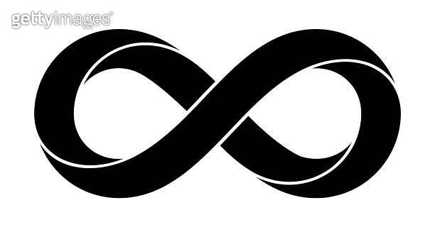 Infinity sign made with mobius strip. Stylized limitless symbol. Tattoo ...