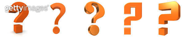 Question marks orange interrogation point query sign questionnaire ...