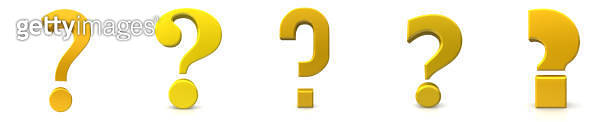 Question marks yellow golden interrogation point signs query icons ...