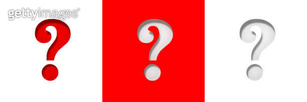 Question marks red white interrogation point signs asking question ...