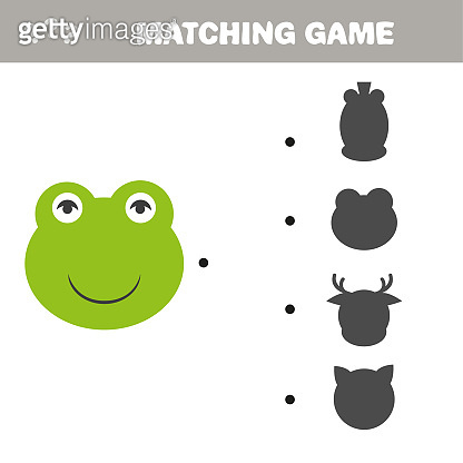 Shadow matching game. Frog - Find the Correct Shadow, Educational Kid ...