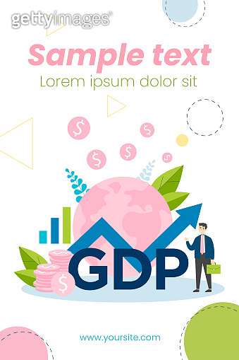 Happy businessman presenting gdp growth 이미지 (1295611010) - 게티이미지뱅크