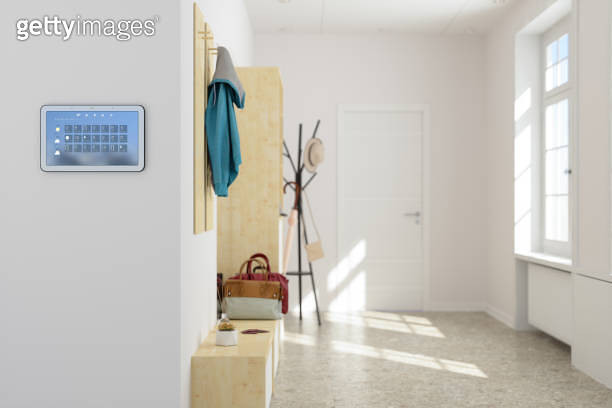 Smart Home Control System With App Icons On A Digital Screen In ...