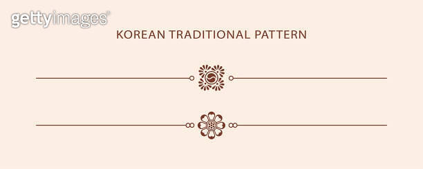 Korean traditional line pattern. Asian style. Chinese culture. Vector ...