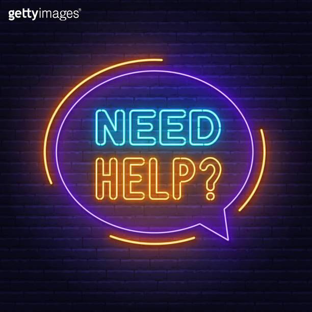 Need help neon sign on a brick background. 이미지 (1353546895) - 게티이미지뱅크