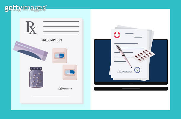 Electronic prescription rx. Online digital signature of a medical ...