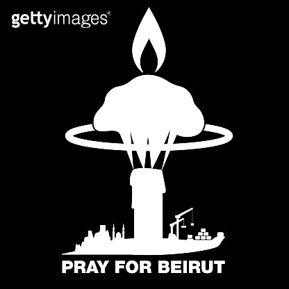 Pray for Beirut. Icon to support the explosion in the port of Beirut ...