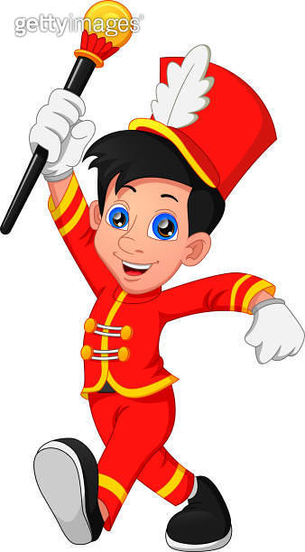 cute boy wearing a marching band leader clothes 이미지 (1305198949) - 게티이미지뱅크