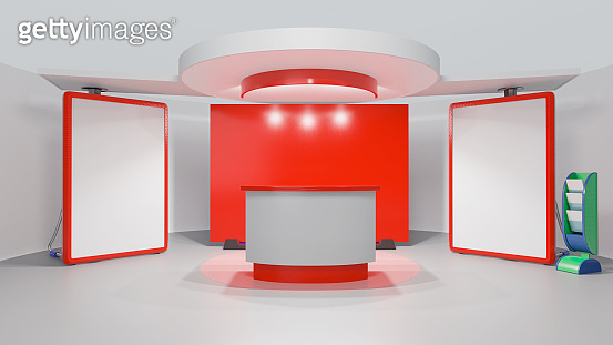 Exhibition stand design, Red Booth Mock-up, 3D rendering (1316229607 ...