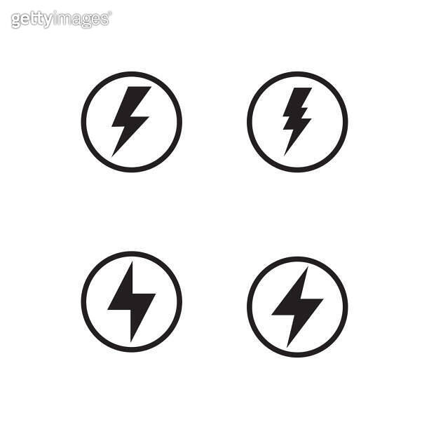Lightning, electric power vector logo design element. Energy and ...