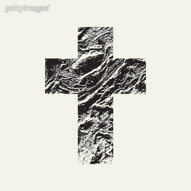abstract textured cross on a light background 이미지 (1347561289) - 게티이미지뱅크