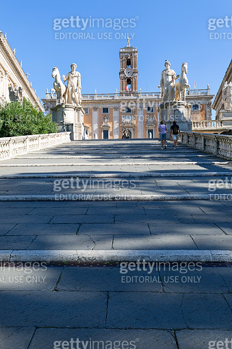 Capitoline Hill on Piazza del Campidoglio Michelangelo Capitoline Steps ...