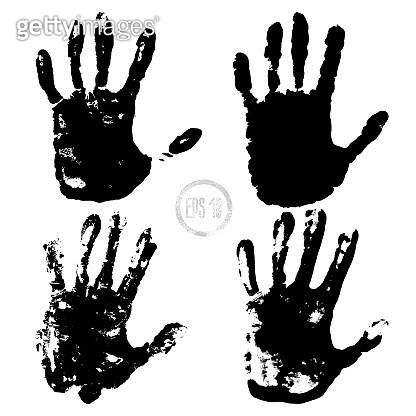 human hand prints, vector setHuman hand prints design element. Vector ...