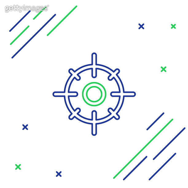 Line Target sport icon isolated on white background. Clean target with ...